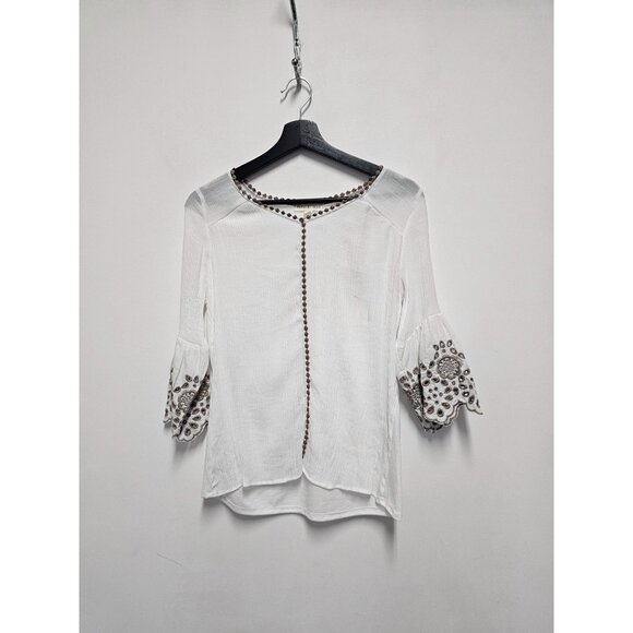 Parallel Skies | Tops | Parallelskies Embroidered Peasant Top Size ...